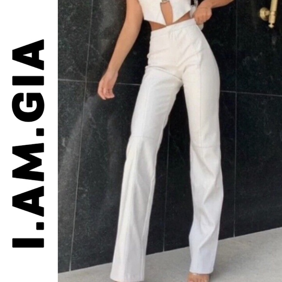 I.AM.GIA | Pants & Jumpsuits | Nwot Iamgia White Faux Leather Trouser ...